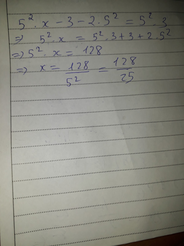 5^2x-3 - 2×5^2 = 5^2 ×3